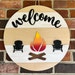 Welcome Campfire Door Hanger / Camping / Door Hanger / Welcome Sign - Etsy