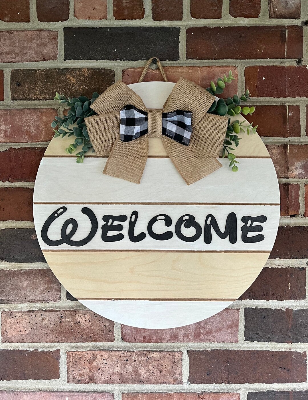 Welcome Door Hanger Front Door Welcome Spring Wreath Front Door Decor ...