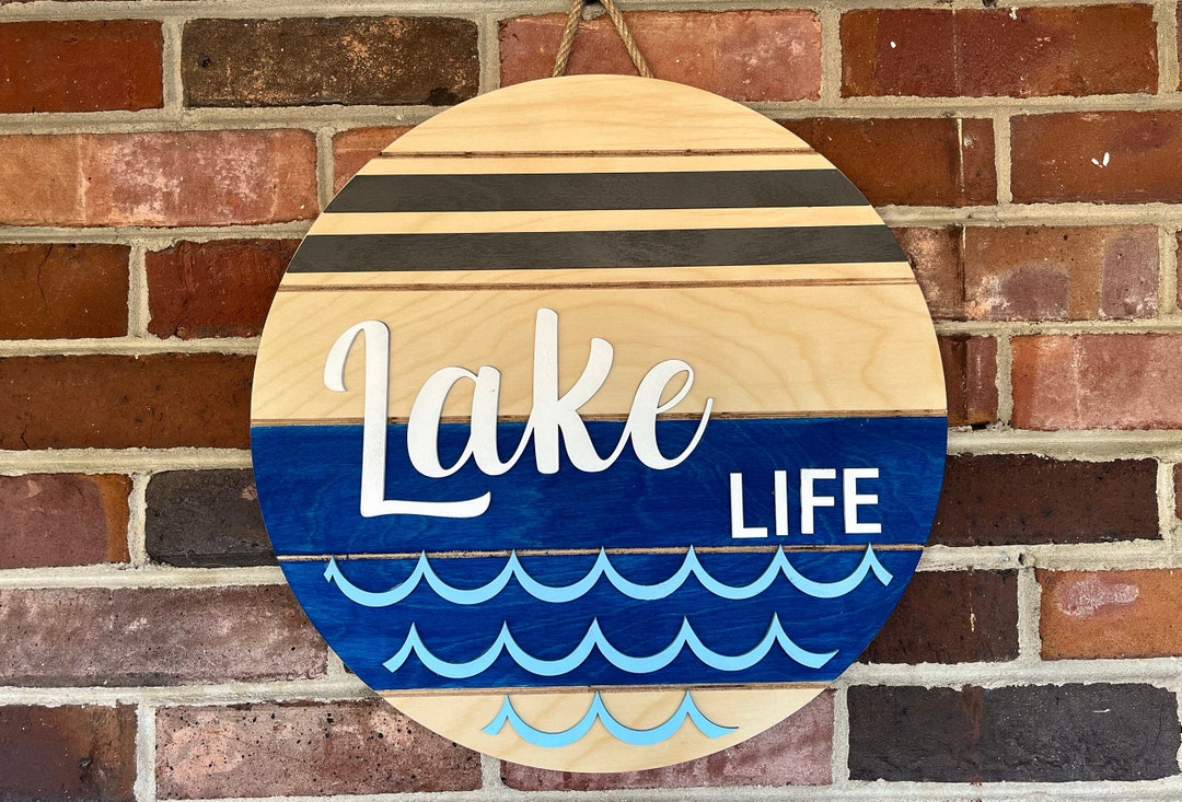 Lake Life Front Door Decor | Lake House | Lake House Wreath | Welcome ...