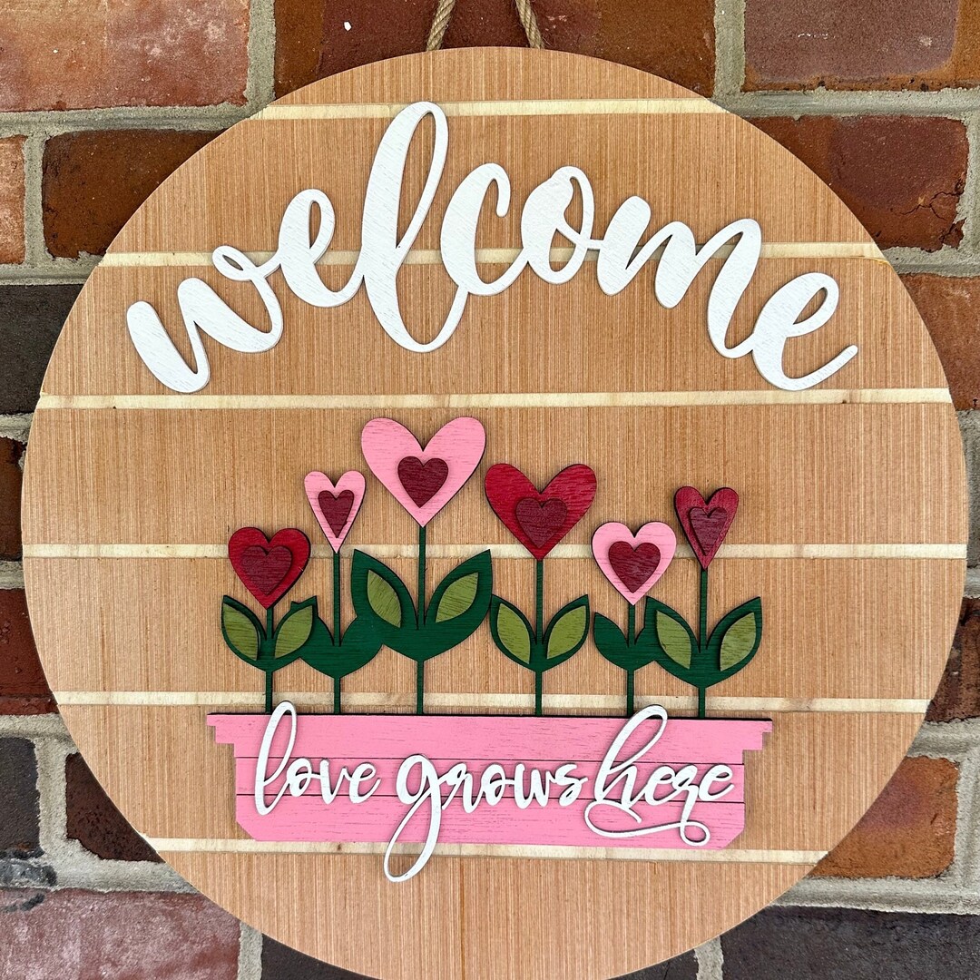 Colorful Valentine’s Day Sign | Front Door | Love | Wreath | Front Door ...