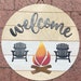 Welcome Campfire Door Hanger / Camping / Door Hanger / Welcome Sign - Etsy