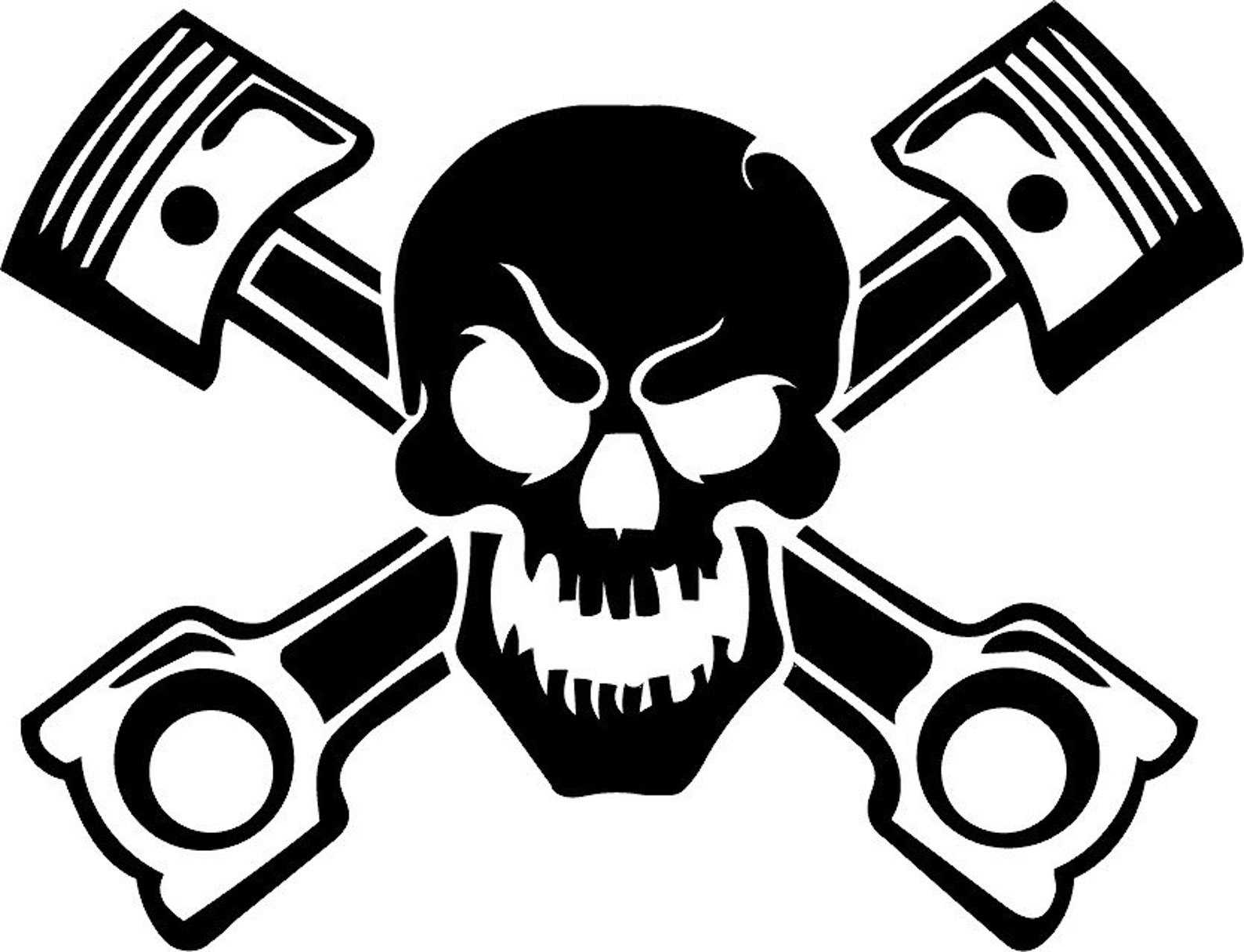 Piston Skull Decal - Etsy