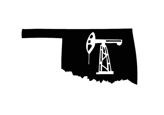 Oklahoma Oil Rig Decal | Etsy