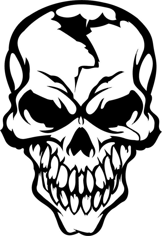 Skull Decal | Etsy