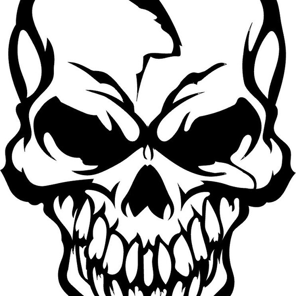 Skull Decal - Etsy