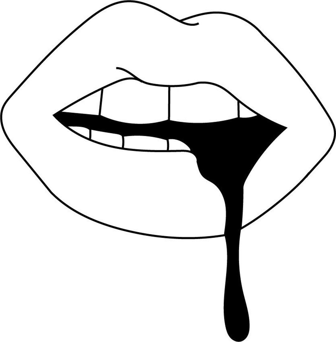 Drooling Lips Decal - Etsy