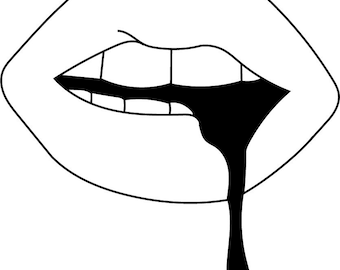 Drooling Lips - Etsy