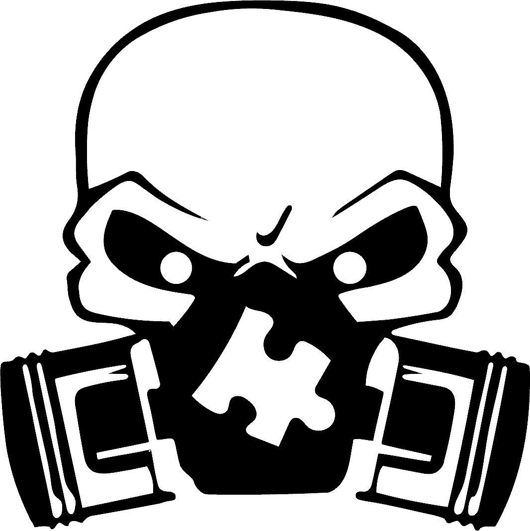 Autism Skull Decal - Etsy