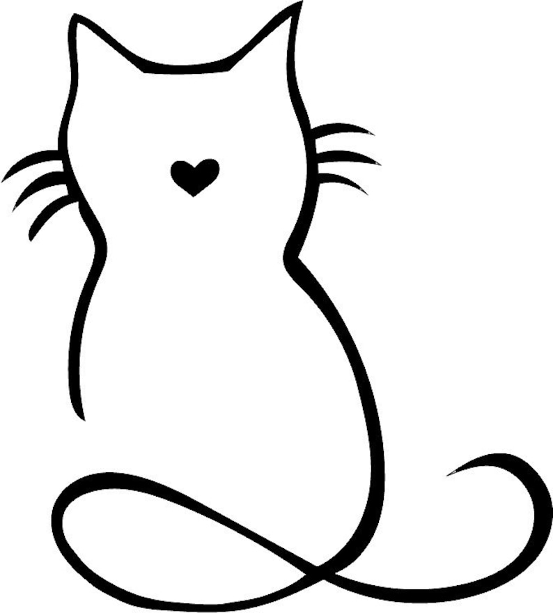 Cute Cat Decal - Etsy