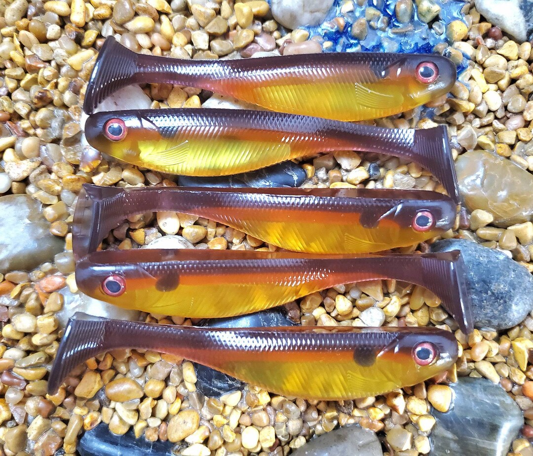 4" Shad Paddle Tail Swim Bait (multi Color) - Etsy