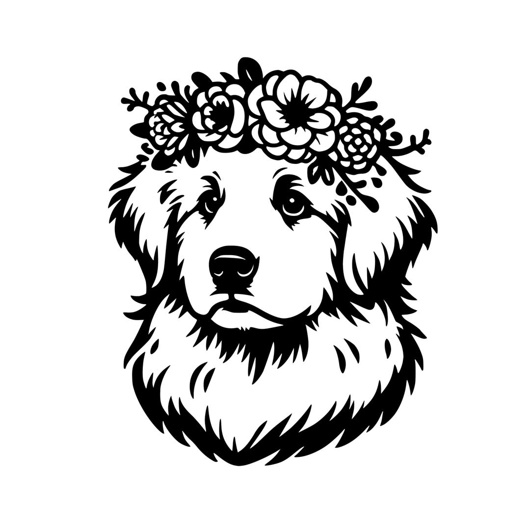 Great Pyrenees Flower Decal | Vinyl Car Decal | Window Decal | Laptop ...