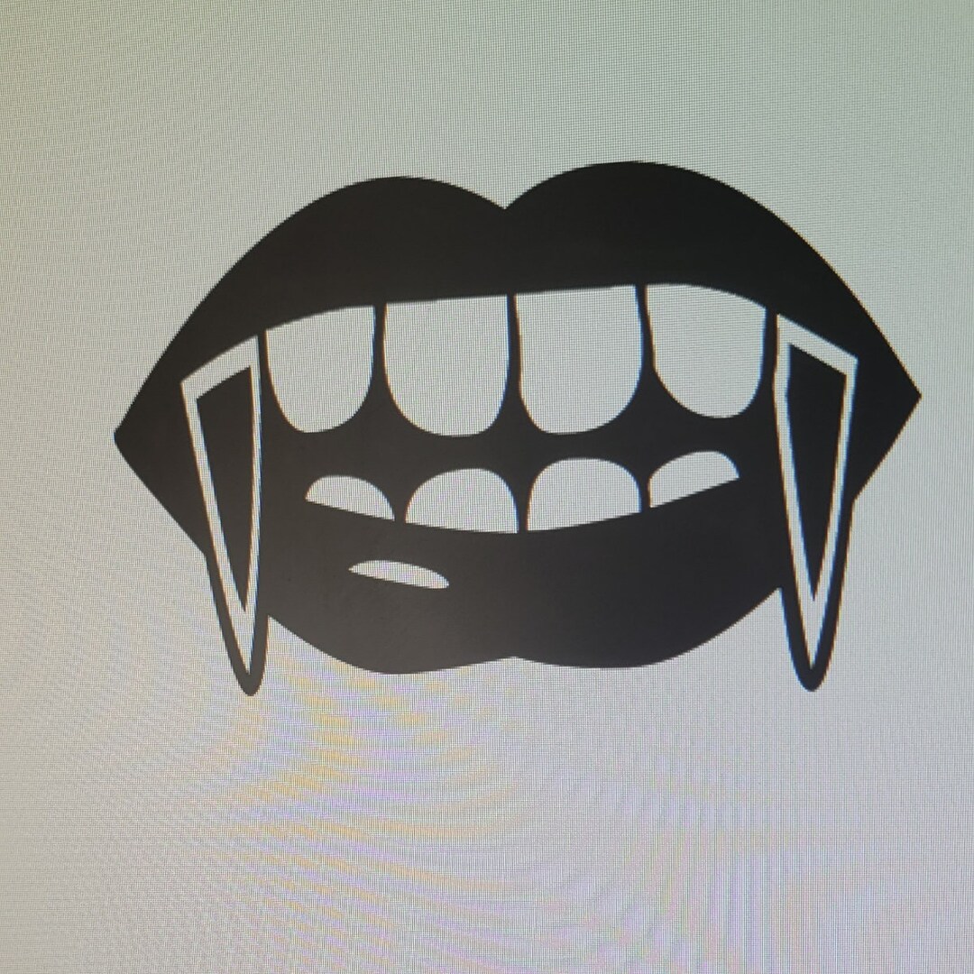 Vampire Fangs Decal | Vinyl Car Decal | Window Decal | Laptop Decal ...