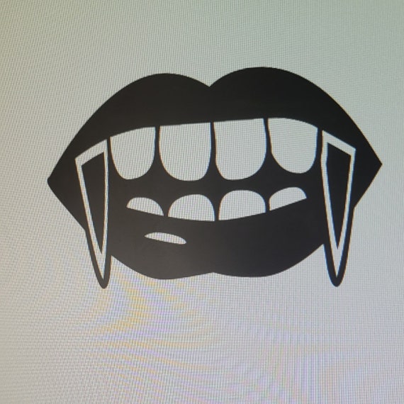 Vampire Fangs Decal Vinyl Car Decal Window Decal Laptop - Etsy