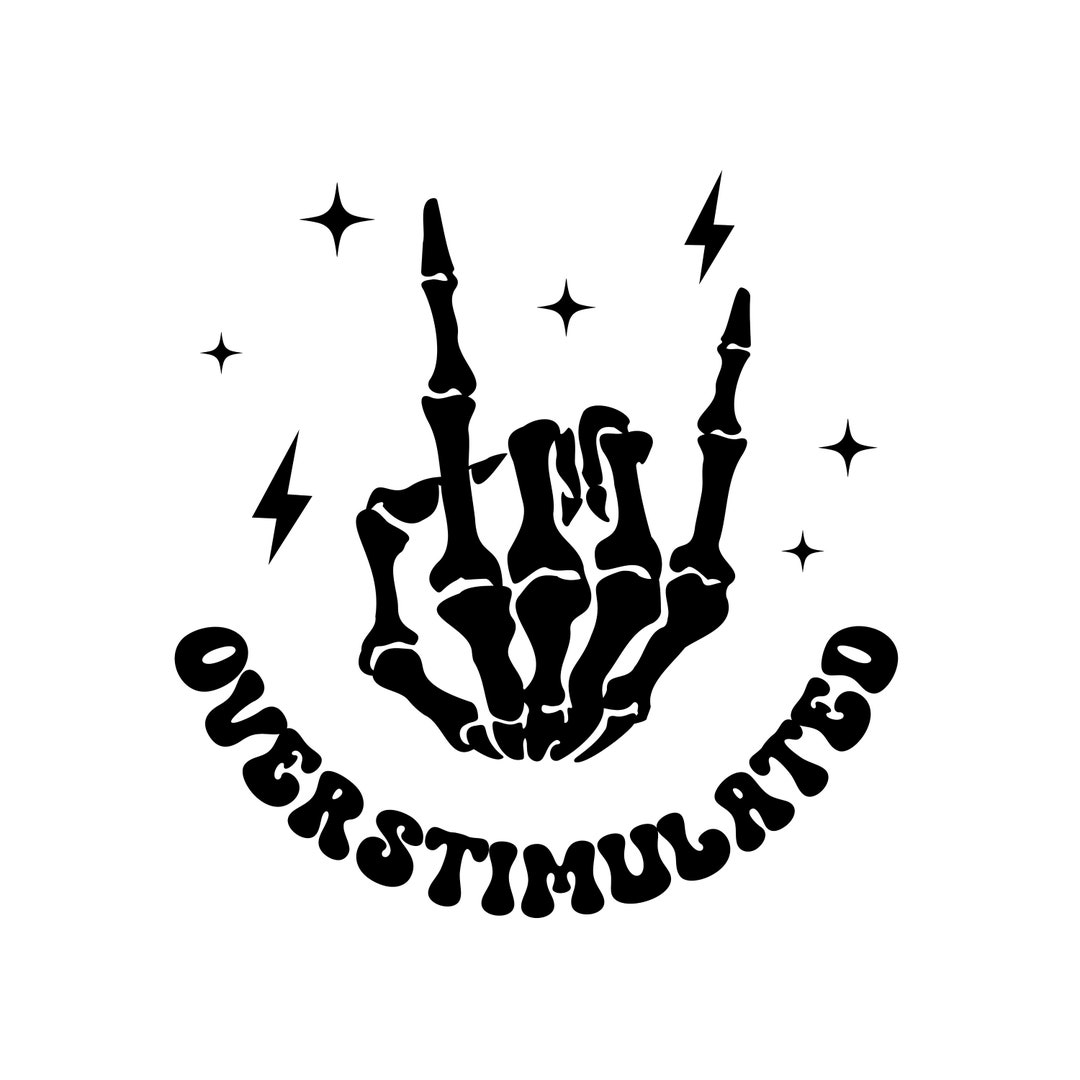 Overstimulated Skeleton Hand Decal Vinyl Car Decal Window Decal Laptop ...