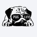 Pug Life Decal | Dog Decal | Vinyl Car Decal | Window Decal | Laptop ...