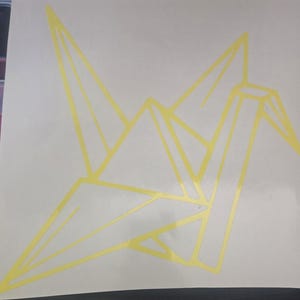 Origami Paper Crane Decal | Vinyl Car Decal | Window Decal | Laptop ...