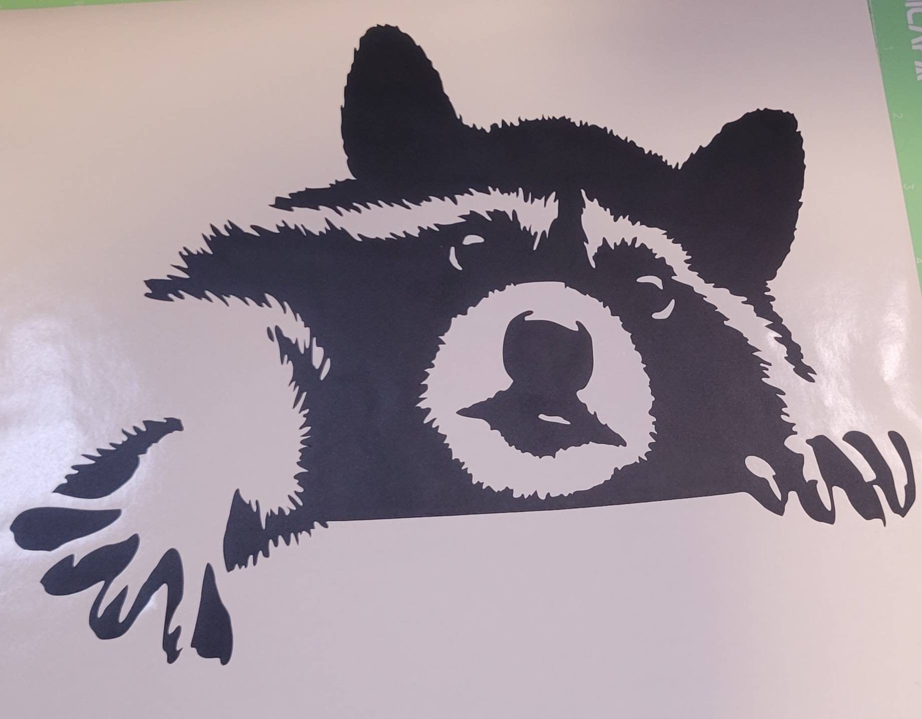 Raccoon Decal Vinyl Car Decal Window Decal Laptop Decal - Etsy