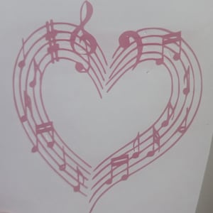 Music Note Heart Decal | Vinyl Car Decal | Window Decal | Laptop Decal ...