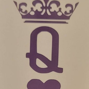 Queen of Hearts Crown Decal | Vinyl Car Decal | Window Decal | Laptop ...