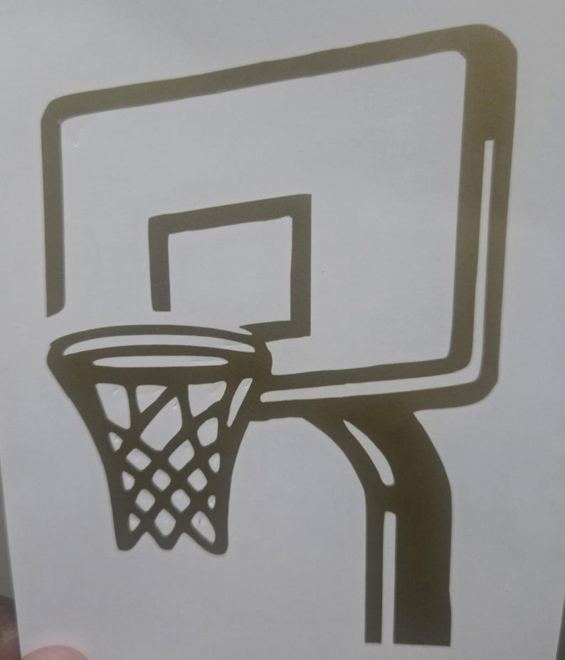 Basketball Hoop Goal Decal | Vinyl Car Decal | Window Decal | Laptop ...