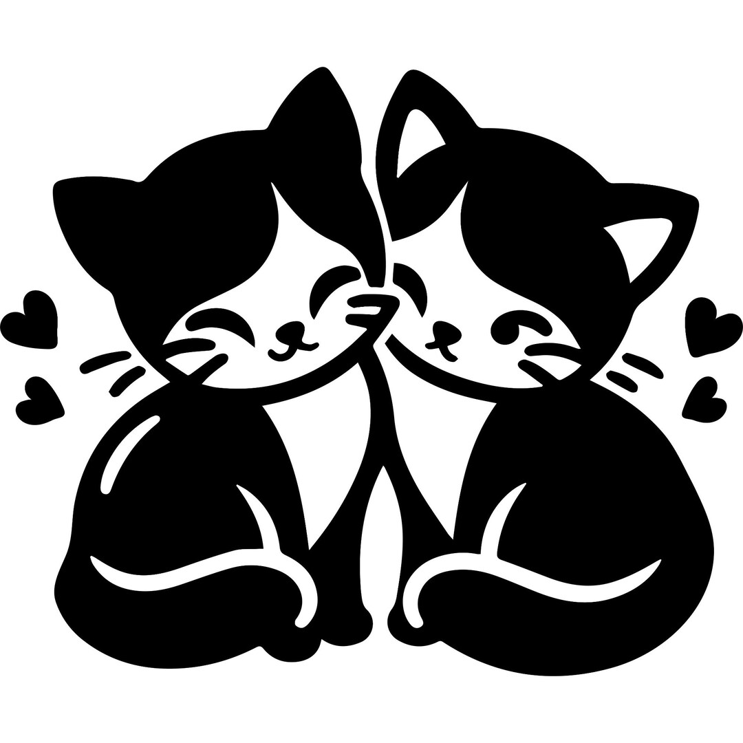 Cat Heart Decal | Vinyl Car Decal | Window Decal | Laptop Decal | Vinyl ...