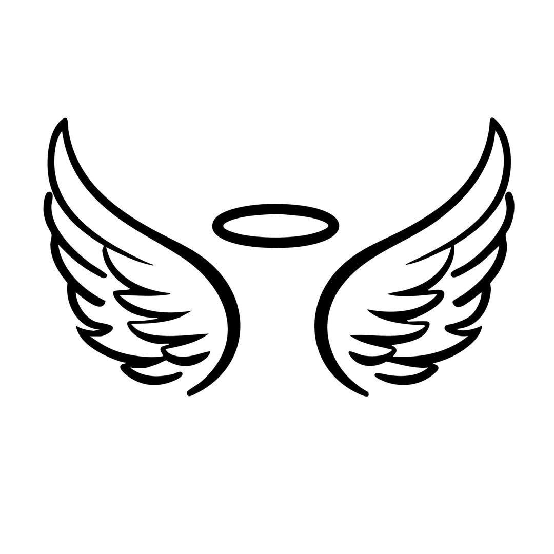 Angel Wings Halo Decal | Vinyl Car Decal | Window Decal | Laptop Decal ...