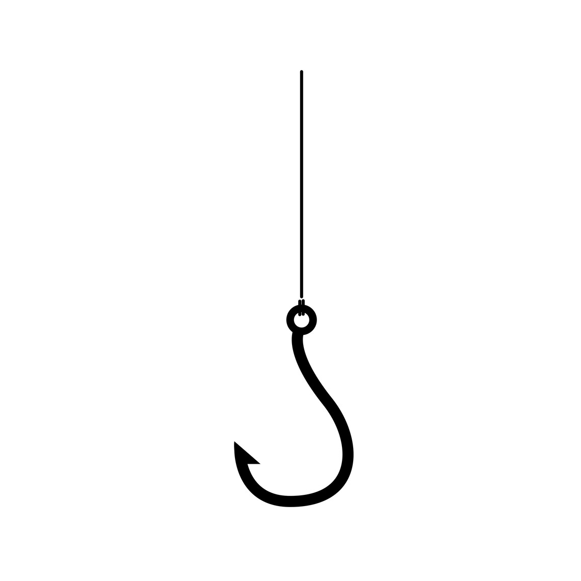 Fish Hook Decal | Vinyl Car Decal | Window Decal | Laptop Decal | Vinyl ...