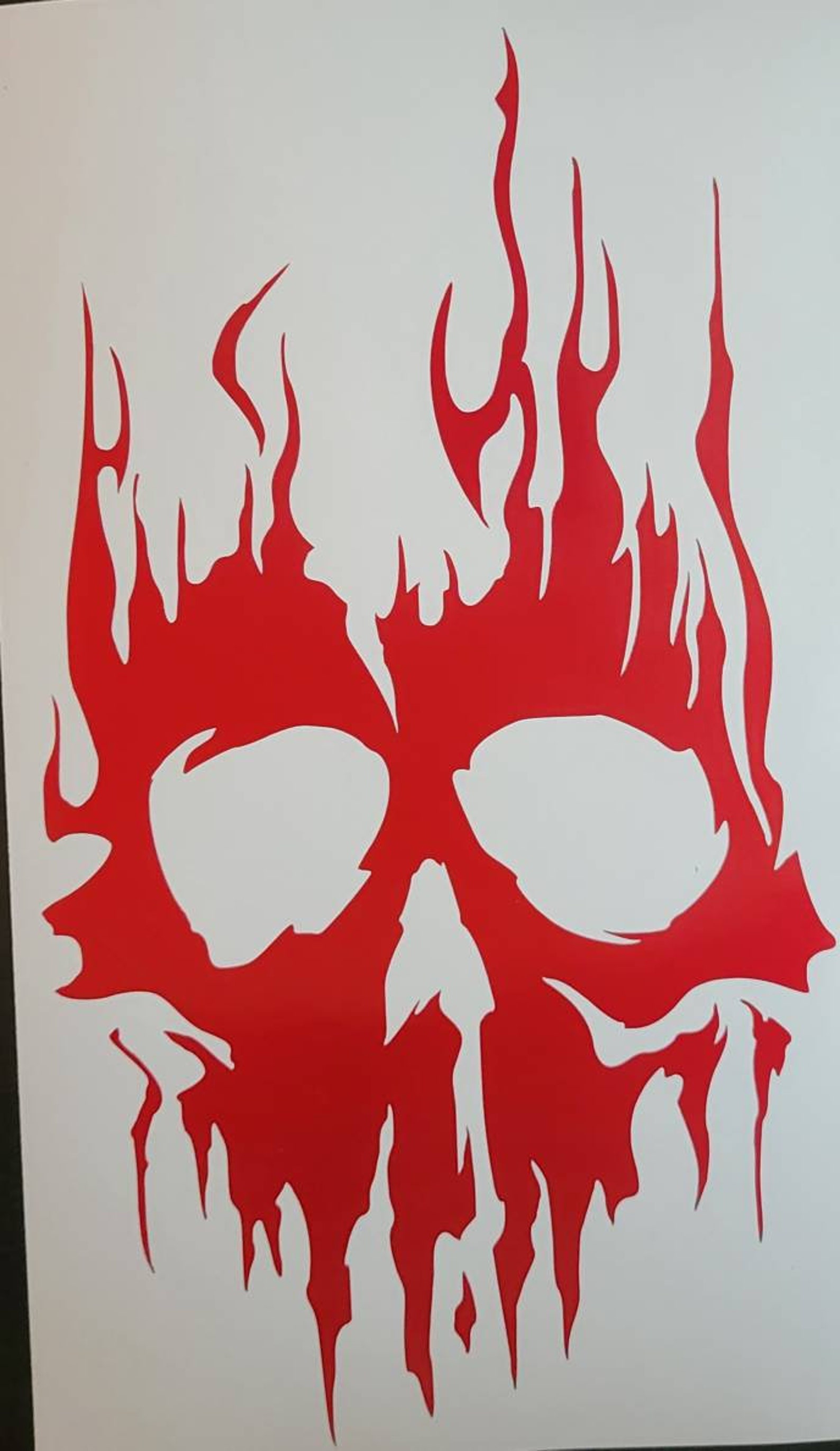 Flame Skull Decal | Vinyl Car Decal | Window Decal | Laptop Decal ...