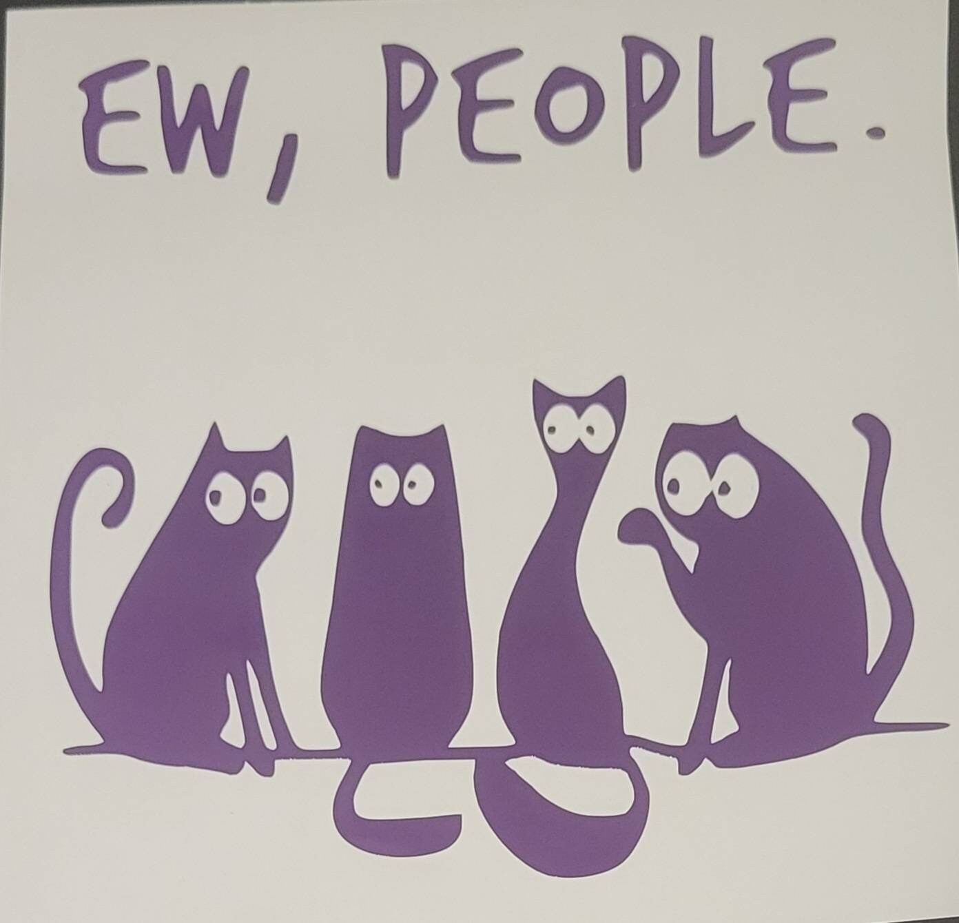 Ew People Cat Decal Vinyl Car Decal Window Decal Laptop - Etsy