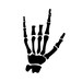 Skeleton Hand, I Love You, Sign Language, ASL Decal | Vinyl Car Decal ...