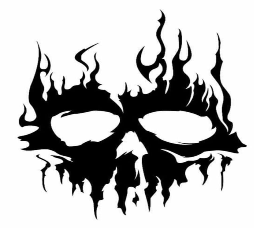 Flame Skull Decal | Vinyl Car Decal | Window Decal | Laptop Decal ...