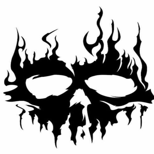 Flame Skull Decal Vinyl Car Decal Window Decal Laptop - Etsy