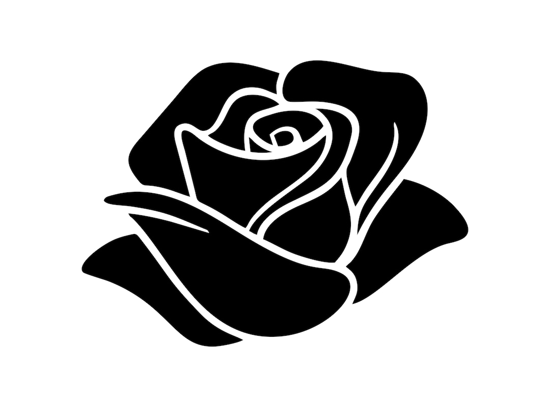 Rose Flower Decal | Vinyl Car Decal | Window Decal | Laptop Decal ...