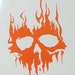 Flame Skull Decal Vinyl Car Decal Window Decal Laptop Decal Vinyl ...