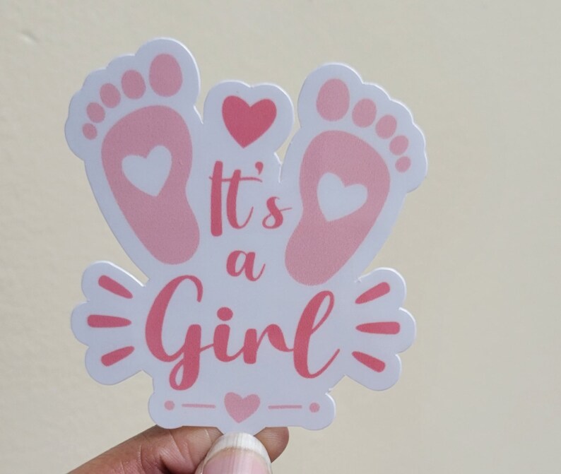It's A Girl Sticker Baby Shower Sticker Laptop Sticker - Etsy
