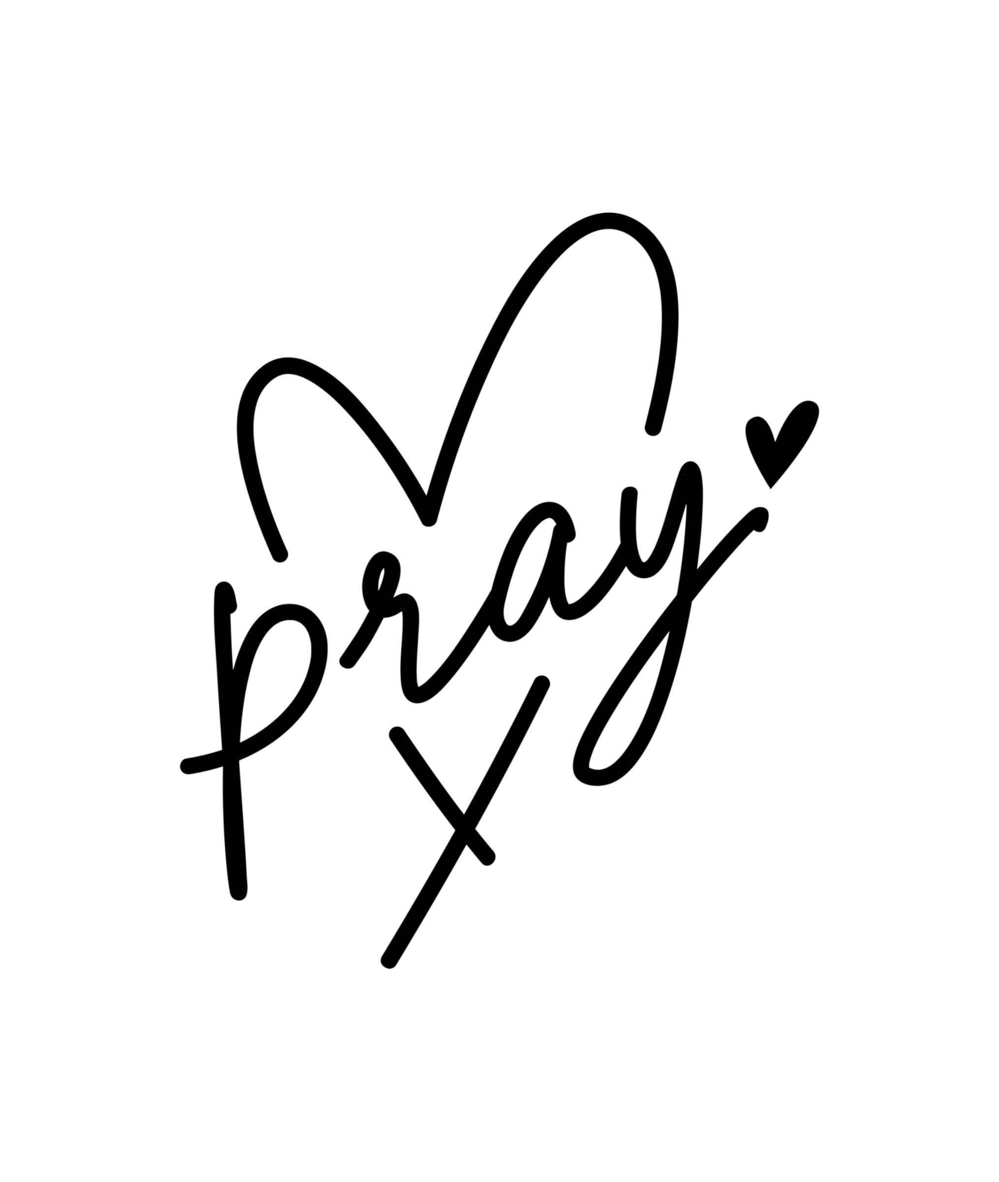 Pray Heart Decal | Vinyl Car Decal | Window Decal | Laptop Decal ...