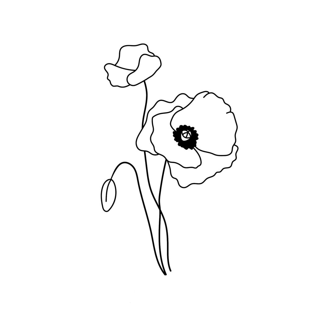 Poppy Flower Decal | Vinyl Car Decal | Window Decal | Laptop Decal ...