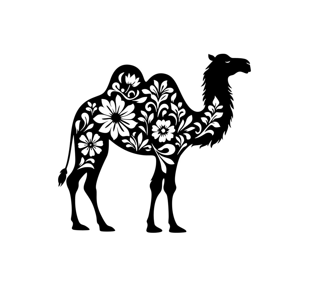 Floral Camel Decal | Vinyl Car Decal | Window Decal | Laptop Decal ...