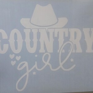 Country Girl Decal | Vinyl Car Decal | Window Decal | Laptop Decal ...