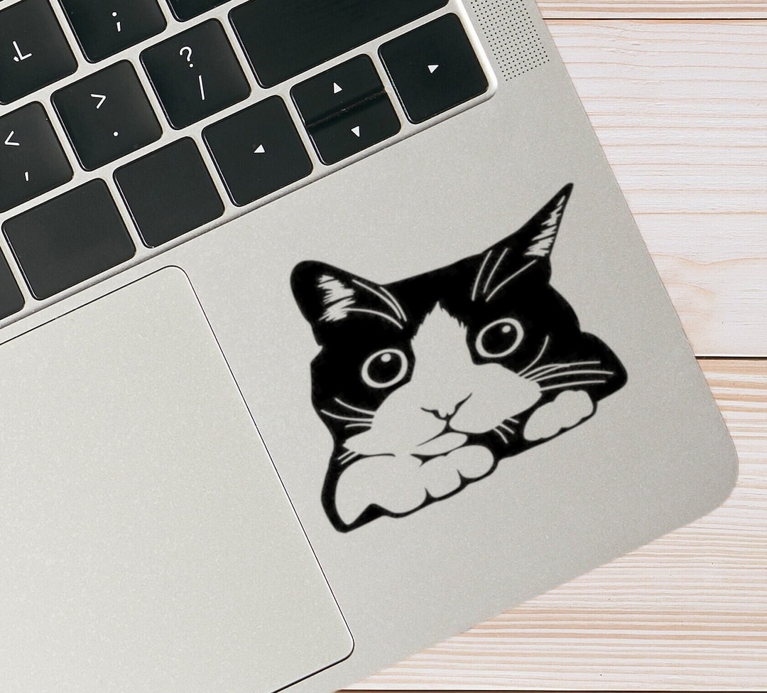 Black Cat Outline Peeking Decal | Vinyl Car Decal | Window Decal ...