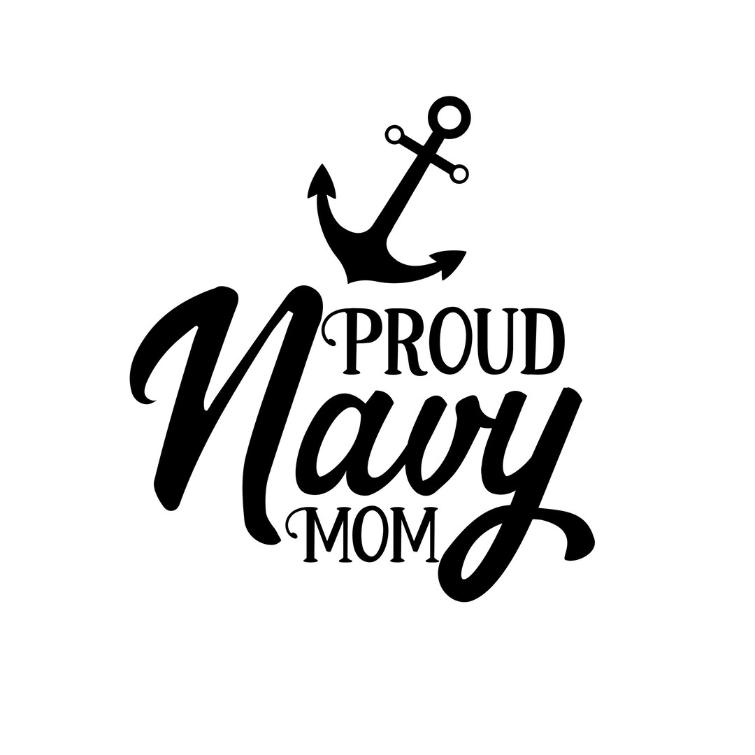Proud Navy Mom Decal | Vinyl Car Decal | Window Decal | Laptop Decal ...