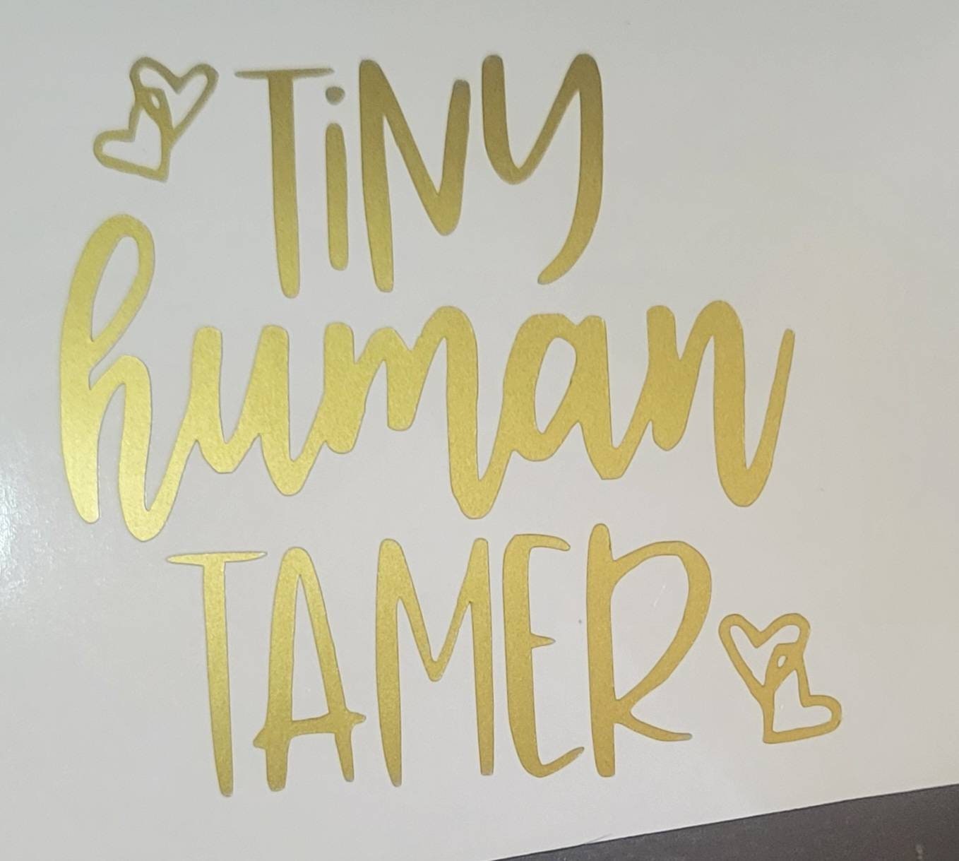 Tiny Human Tamer Decal Vinyl Car Decal Window Decal - Etsy