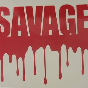 Savage Decal Vinyl Car Decal Window Decal Laptop Decal - Etsy