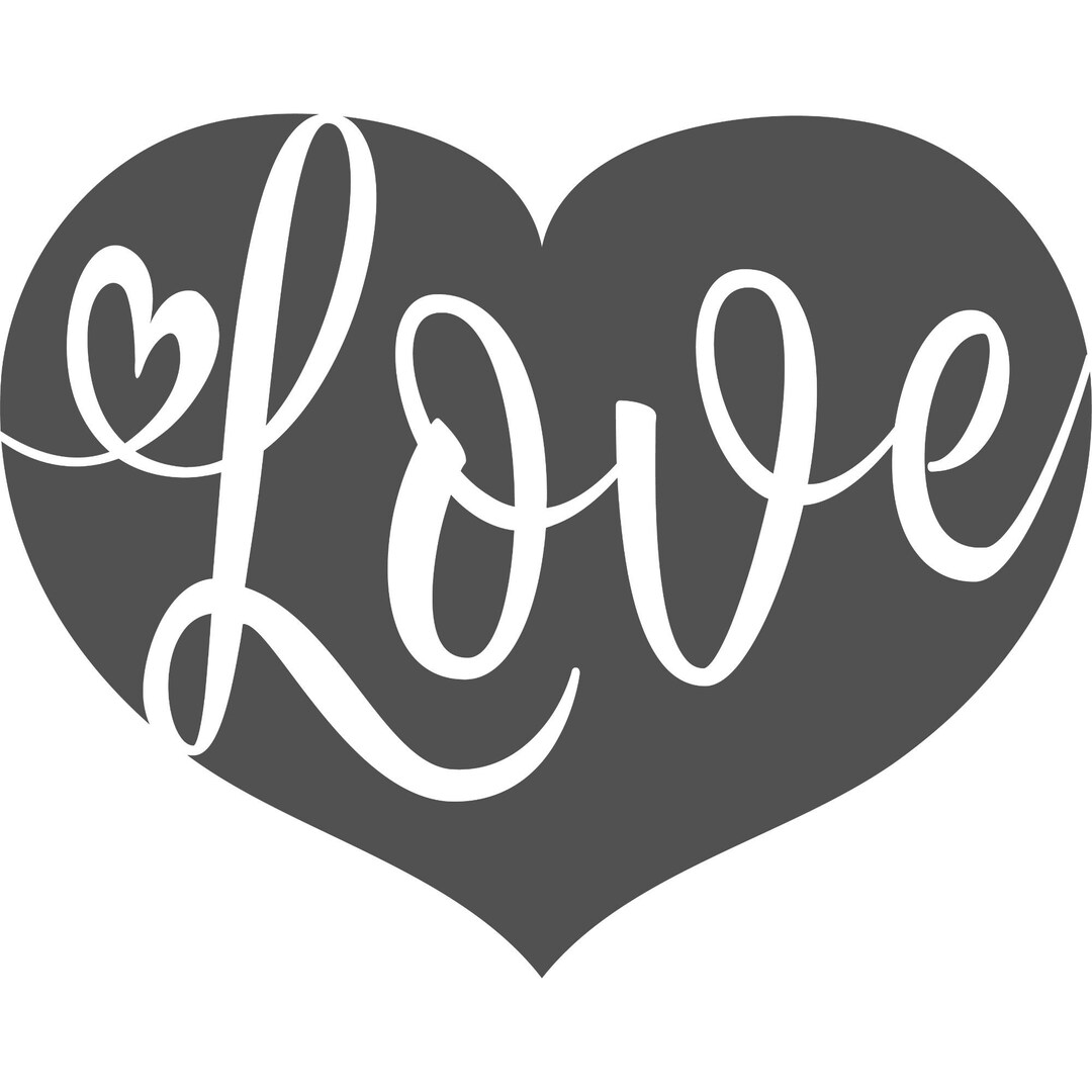 Love Heart Decal | Vinyl Car Decal | Window Decal | Laptop Decal ...