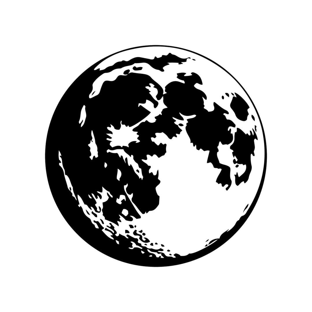 Full Moon Decal | Vinyl Car Decal | Window Decal | Laptop Decal | Vinyl ...