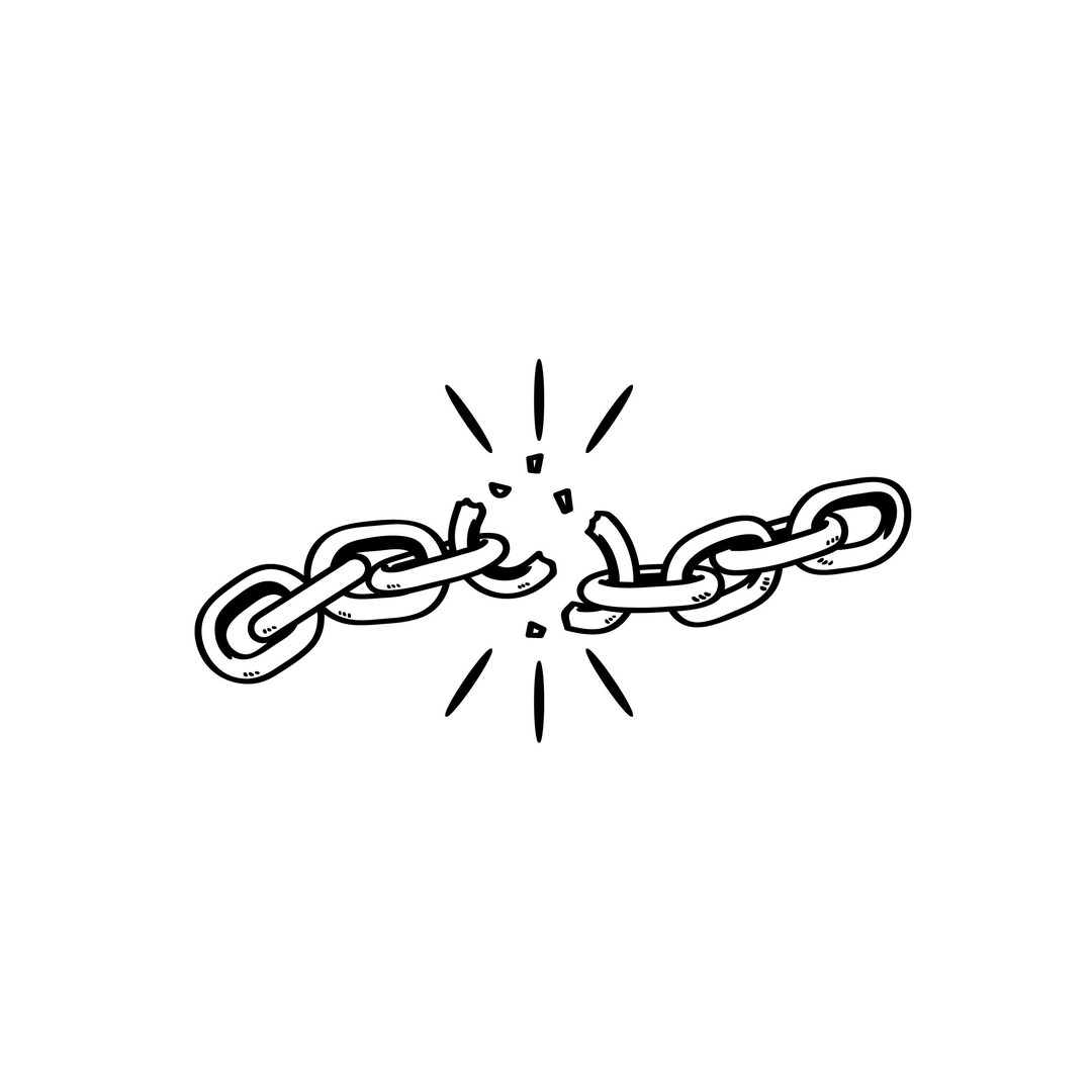 Broken Chain Decal | Vinyl Car Decal | Window Decal | Laptop Decal ...