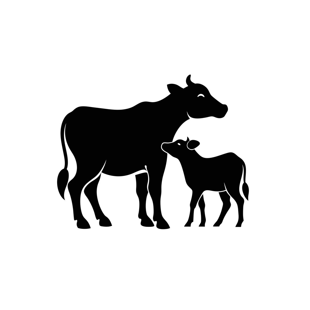 Cow and Calf Decal | Vinyl Car Decal | Window Decal | Laptop Decal ...