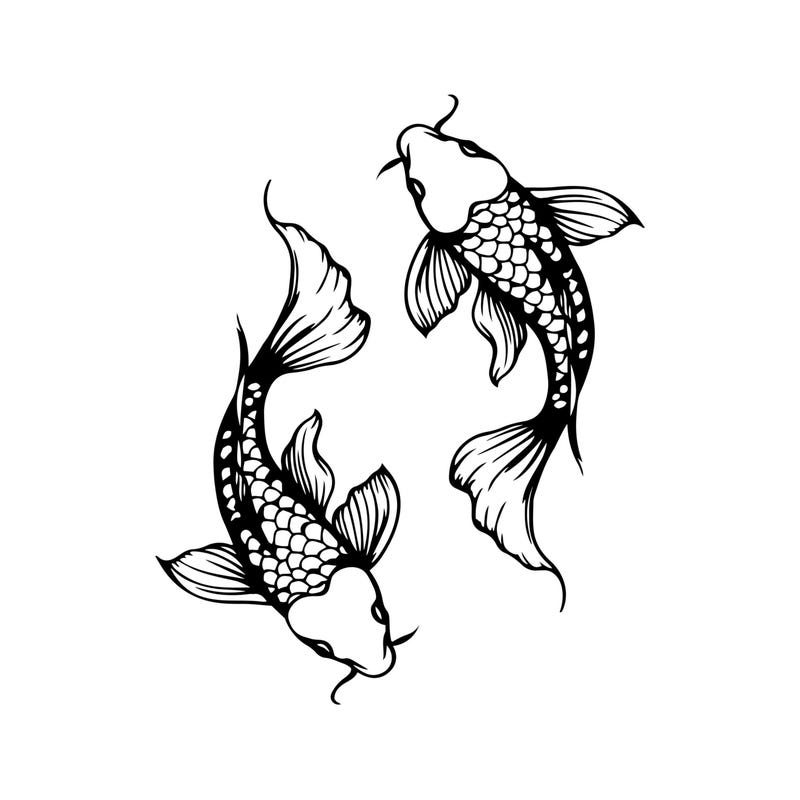 Japanese Koi Car Decal - Etsy