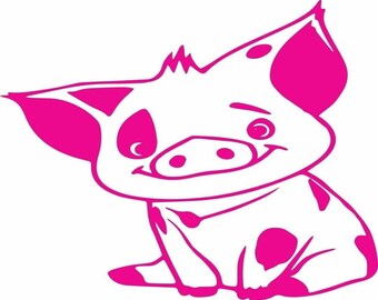 Pig Decal Vinyl Car Decal Window Decal Laptop Decal | Etsy