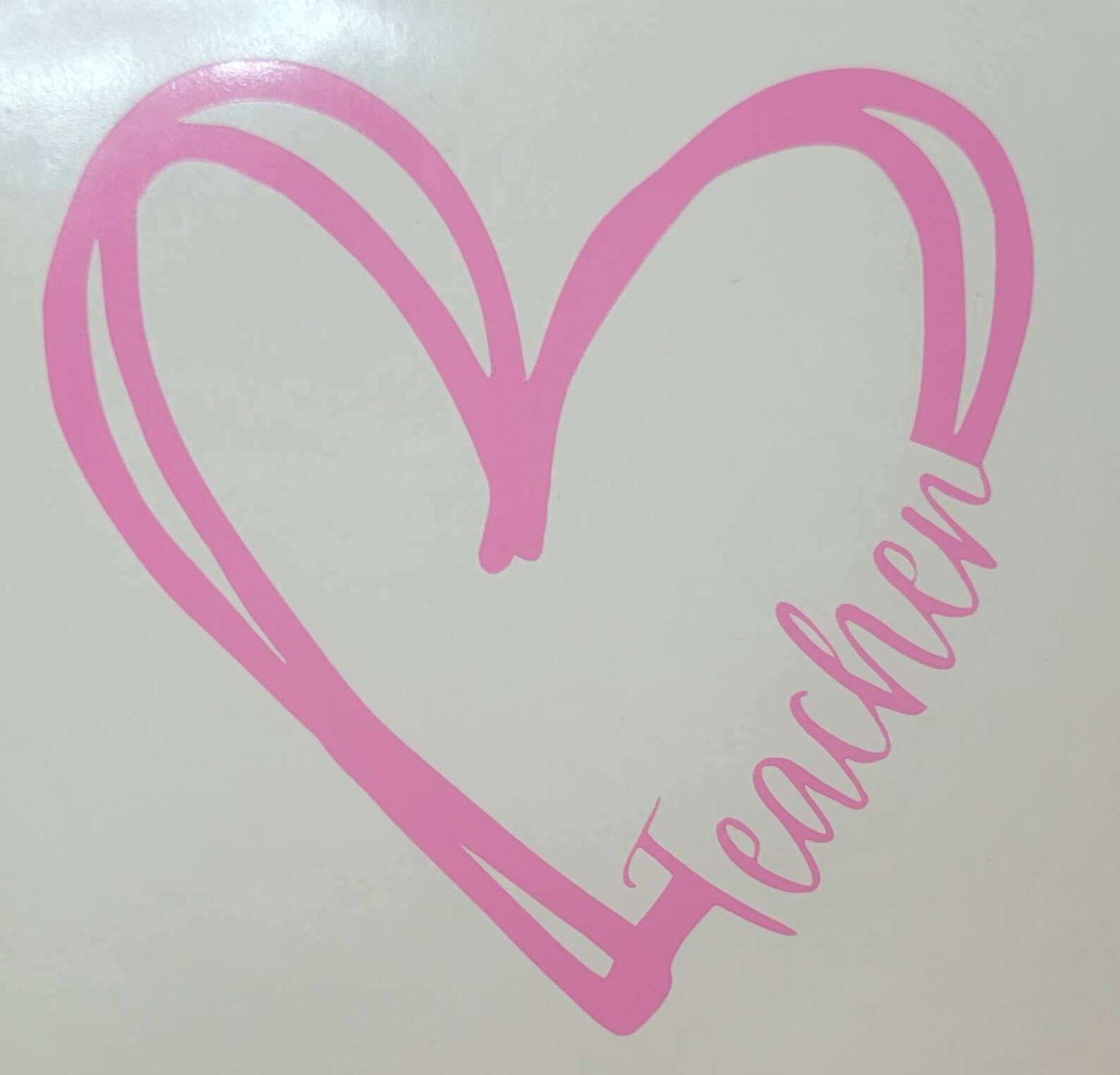 Teacher Heart Decal - Etsy